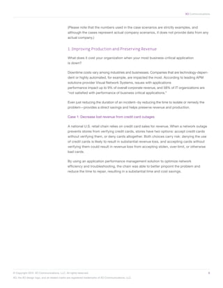 The ROI of Application Performance Management Build a Business Case for ...