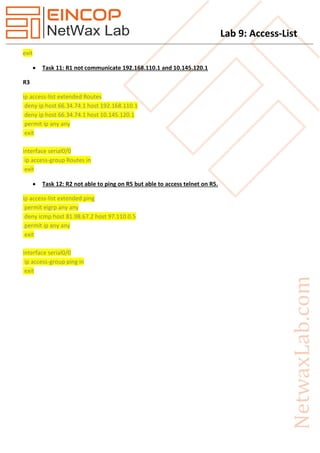 Nxll09 access list | PDF