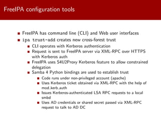 SambaXP 2014: Trusting Active Directory with FreeIPA: a story beyond Samba | PDF
