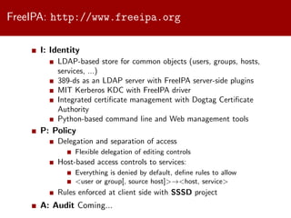 SambaXP 2014: Trusting Active Directory with FreeIPA: a story beyond Samba | PDF