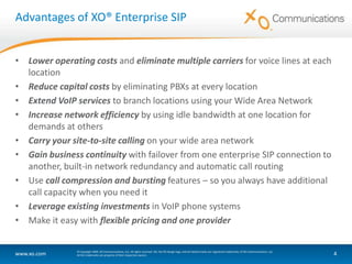 XO Enterprise SIP | PPTX | Computer Networking | Computing