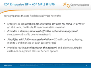 XO Enterprise SIP | PPTX | Computer Networking | Computing