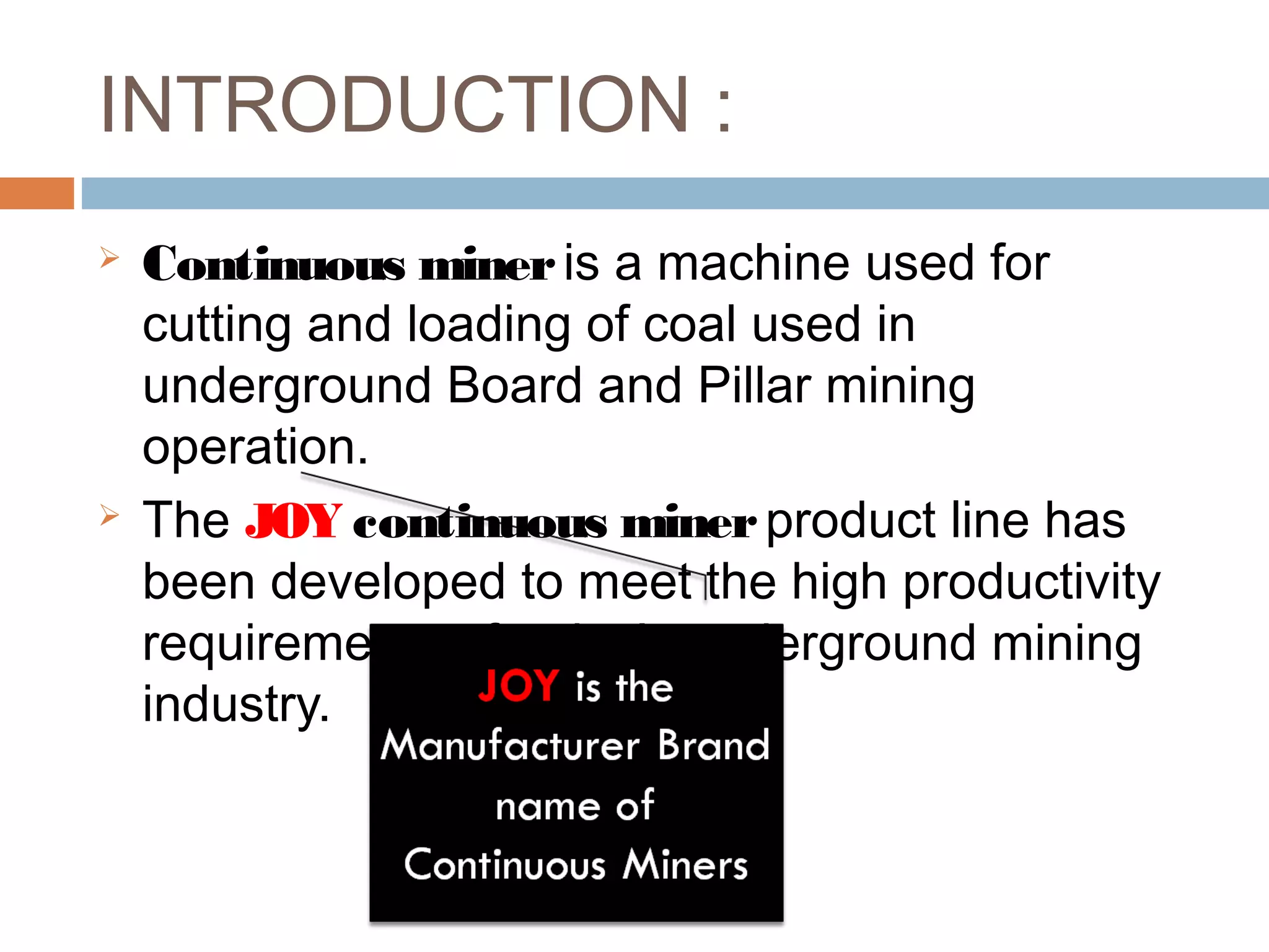 CONTINUOUS MINERS | PPT