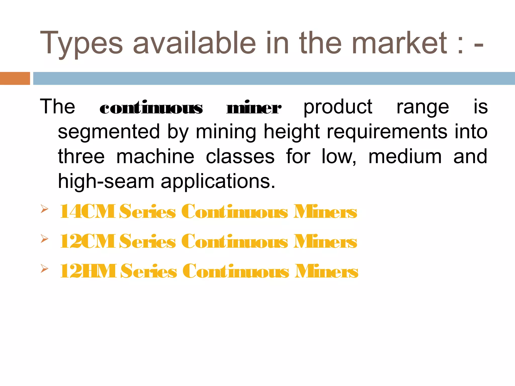 CONTINUOUS MINERS | PPT