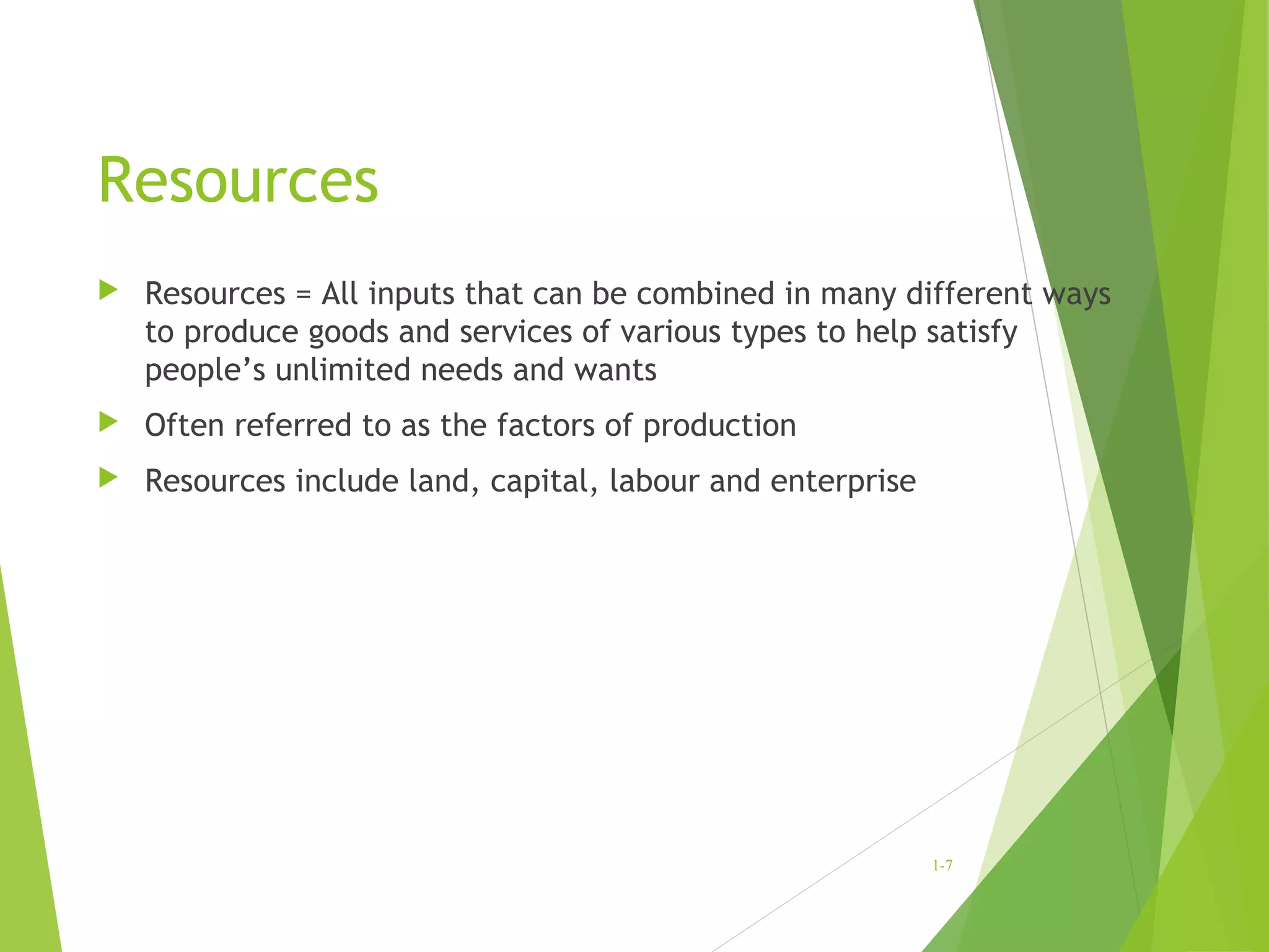 Economics concepts for grade 11 learners | PPT