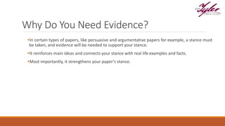 Types of evidence | PPTX