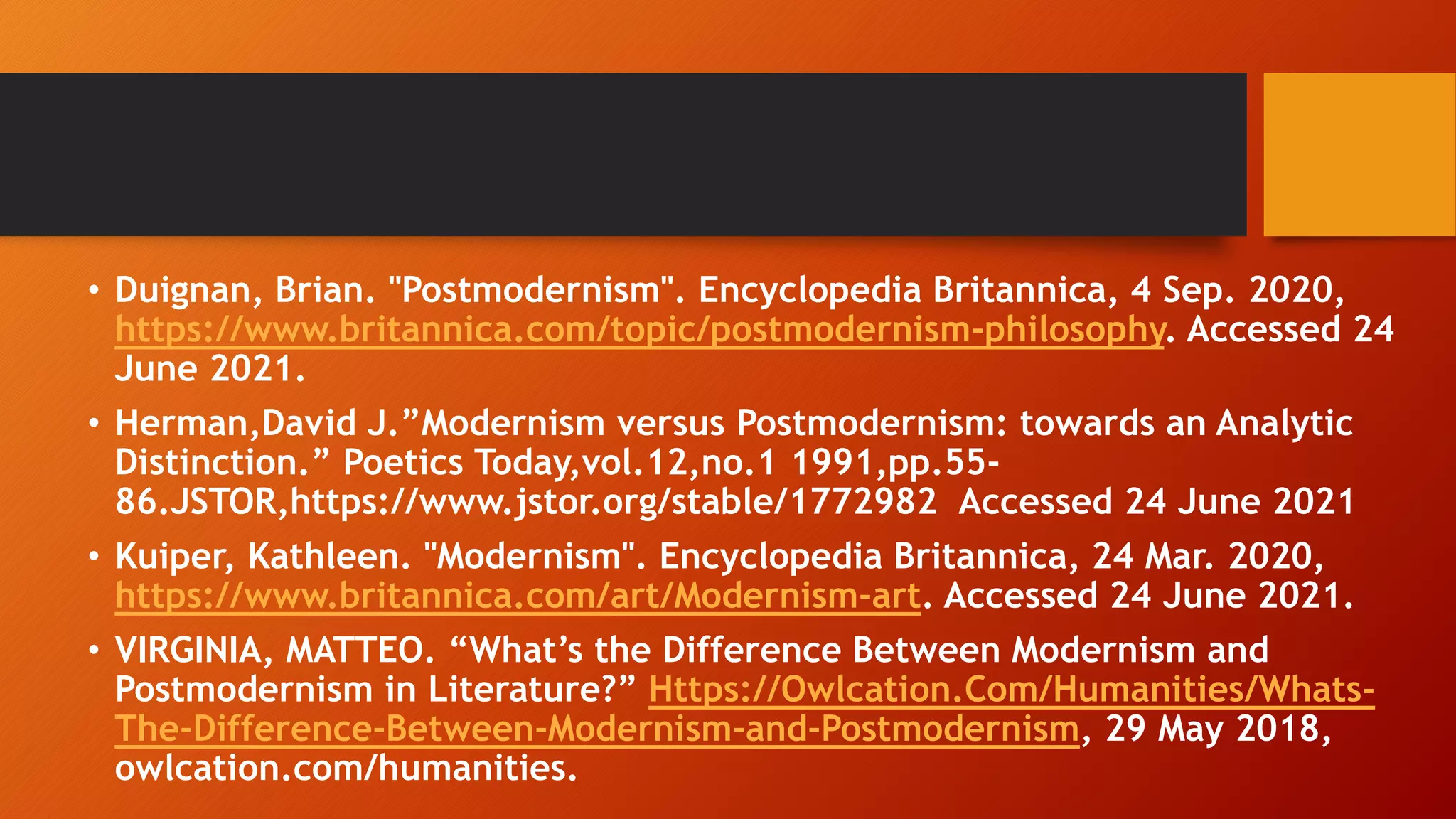 difference between modernism and Postmodernism | PPTX