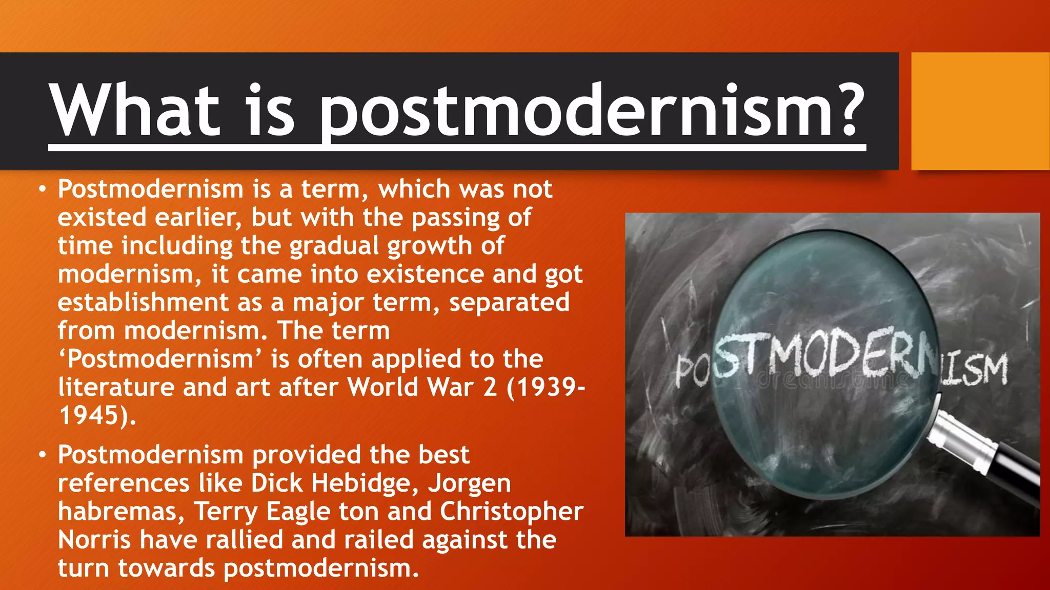 difference between modernism and Postmodernism | PPTX