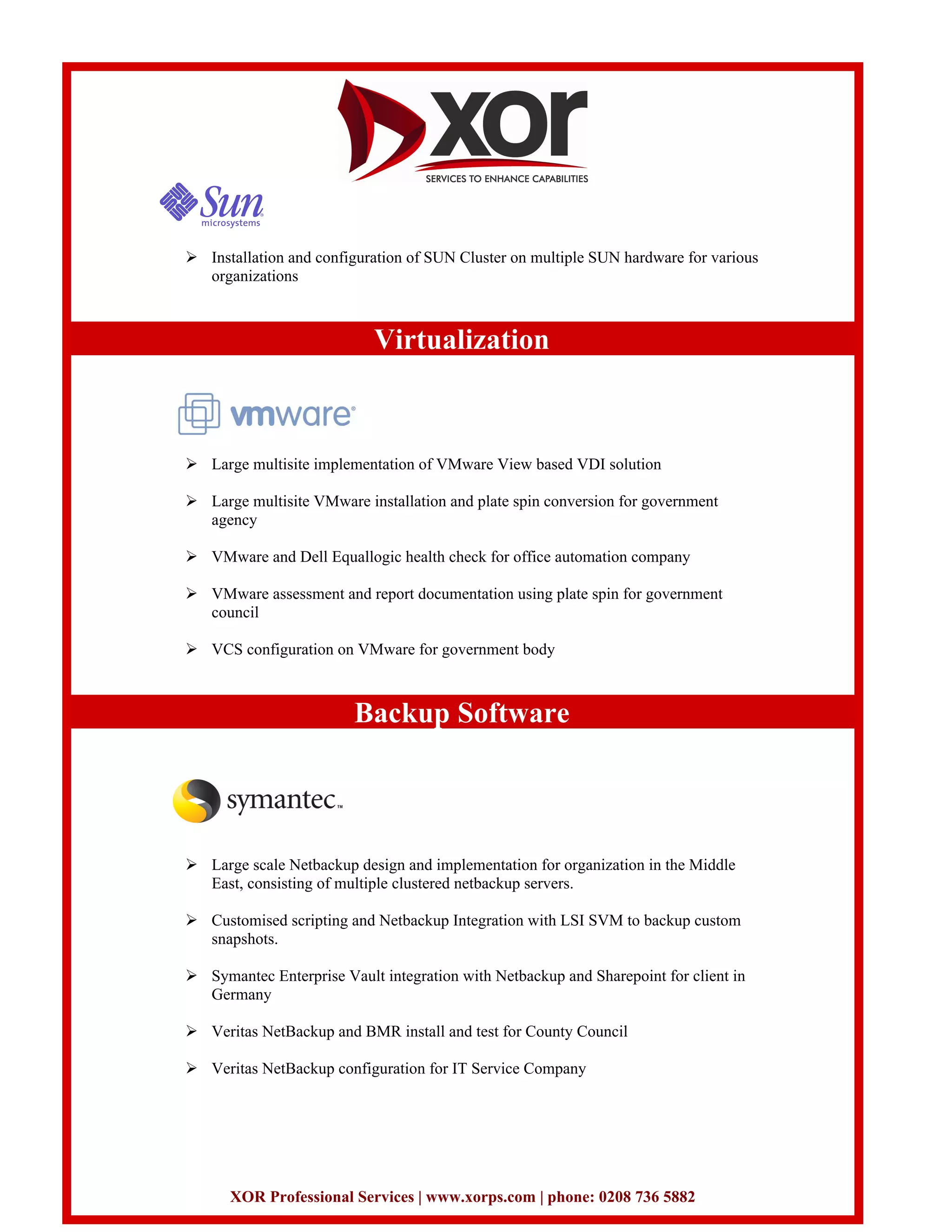 Xor Recent Projects | PDF