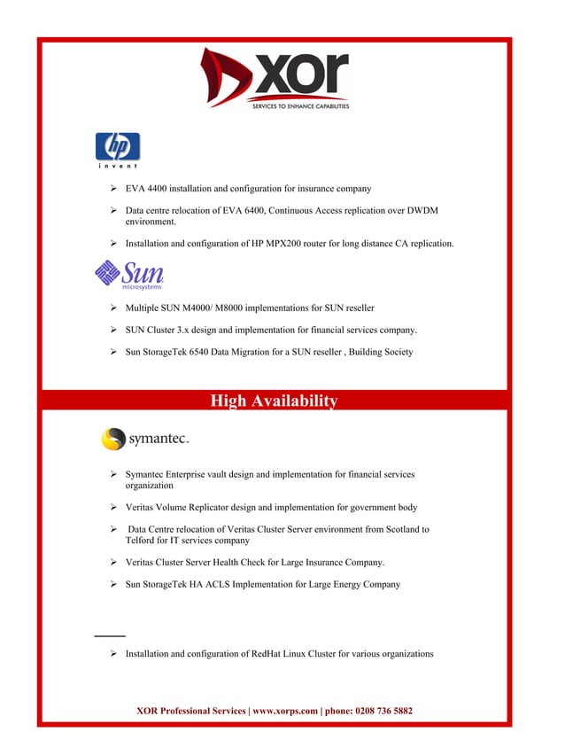 Xor Recent Projects | PDF