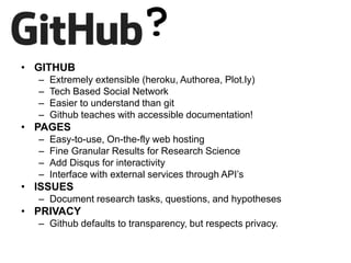 Github for Research Science | PPTX