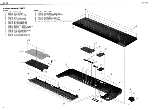 Roland Xp-10 service manual keyboard | PDF