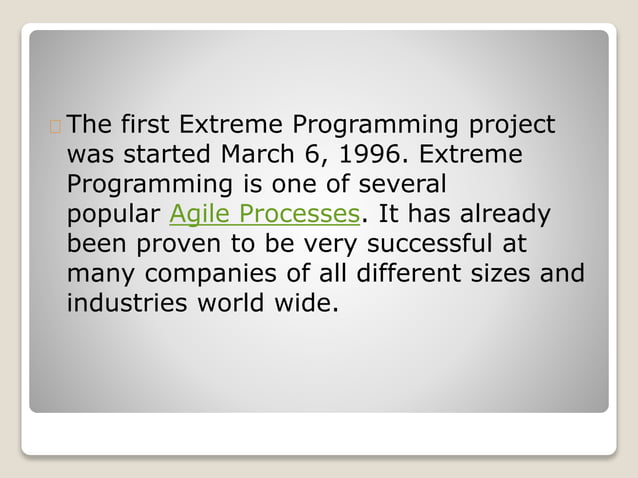 Xp(Xtreme Programming) presentation | PPT