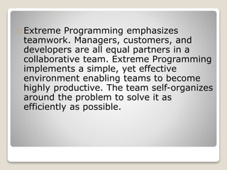 Xp(Xtreme Programming) presentation | PPTX
