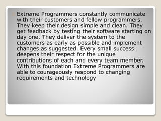 Xp(Xtreme Programming) presentation | PPTX