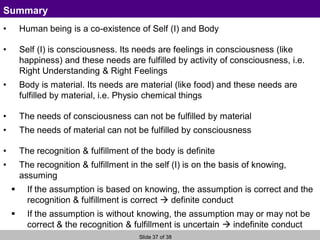 Co existence of self and body & needs of self & body | PDF