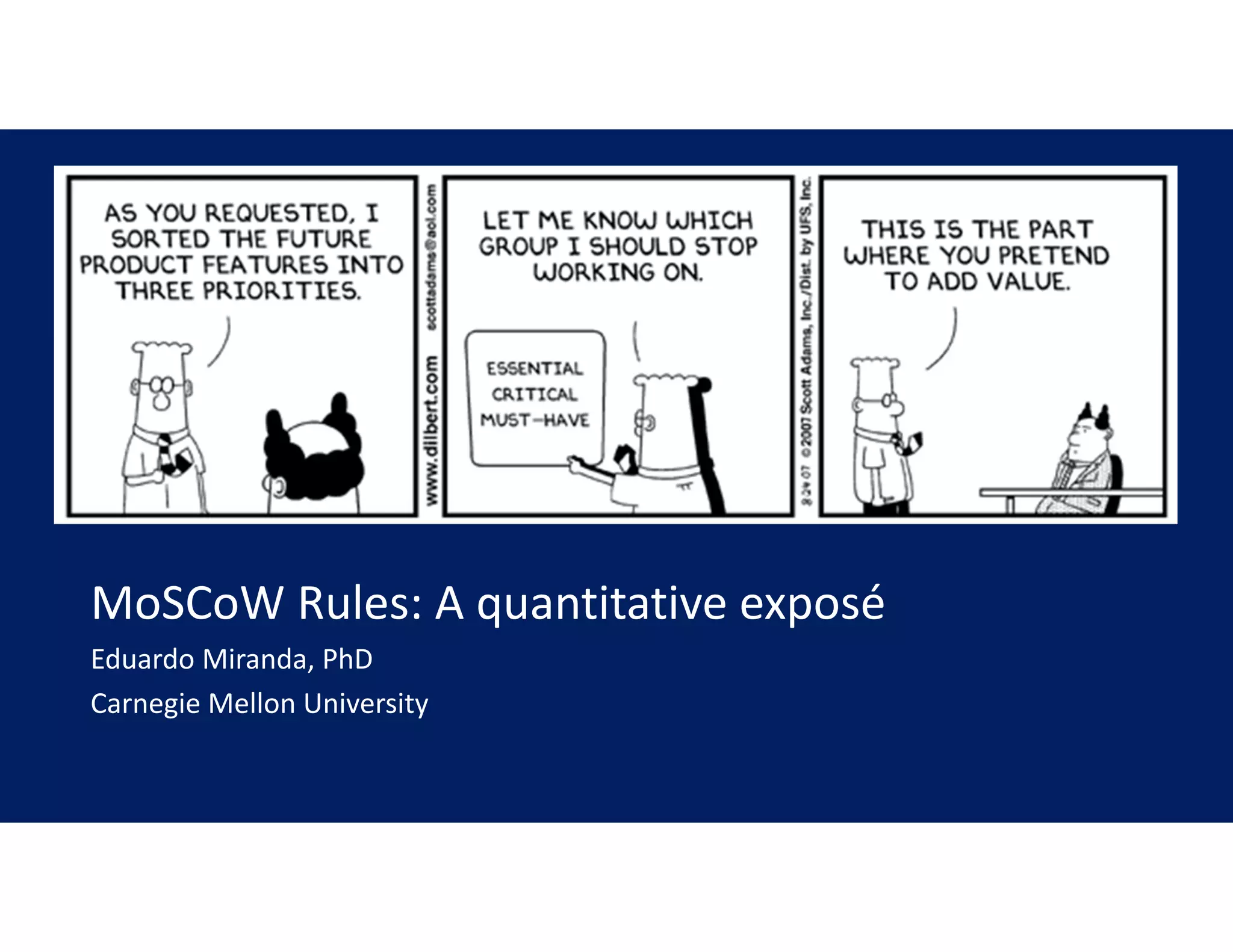 MoSCoW Rules: A quantitative expose | PDF