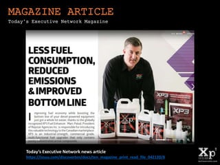 Xp3 Fuel Enhancer Effective at Reducing Emissions and Operating Costs ...