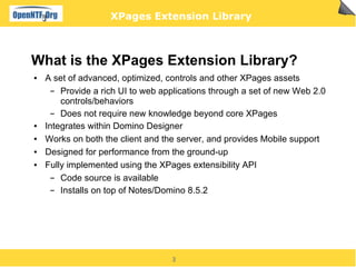 XPages Extension Library slides | PPT