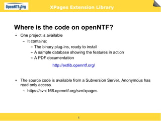 XPages Extension Library slides | PPT