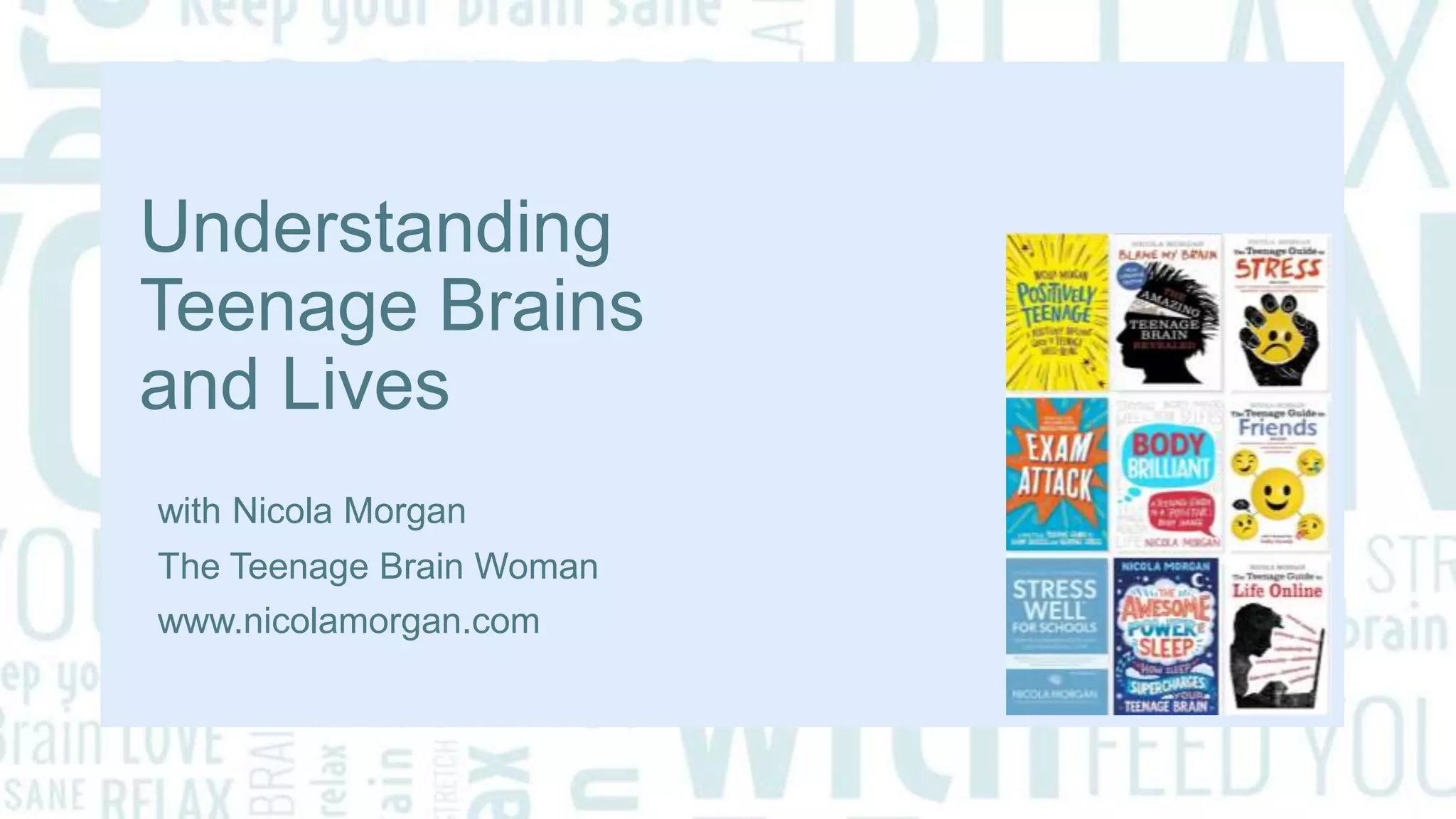 Seen Through a Screen - parent talk on Teenage Brains and Lives | PPTX