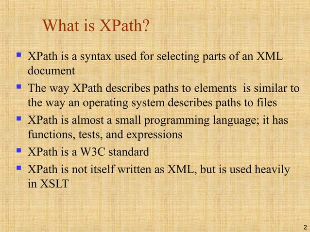 Xpath | PPT | Free Download