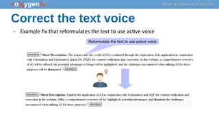 Artificia Intellicence and XPath Extension Functions | PPT