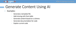 Artificia Intellicence and XPath Extension Functions | PPT