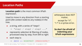 XPath for web scraping | PDF | Web Design and HTML | Internet