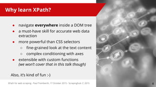 XPath for web scraping | PDF | Web Design and HTML | Internet
