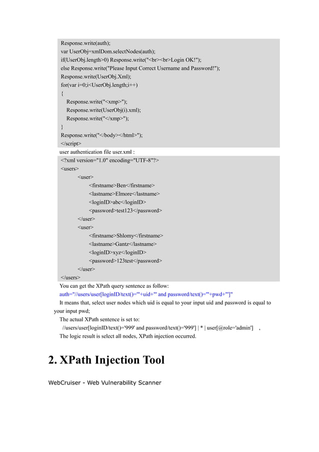XPath Injection | PDF | Free Download