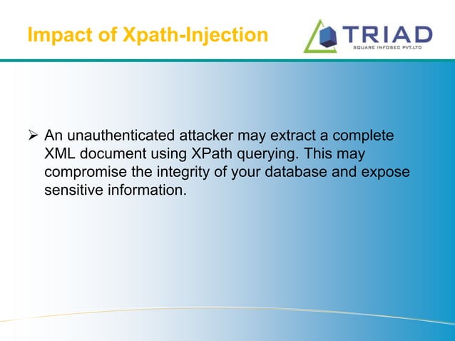 Xpath injection in XML databases | PPT Xpath injection in XML databases | PPT