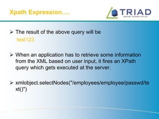 Xpath injection in XML databases | PPTX