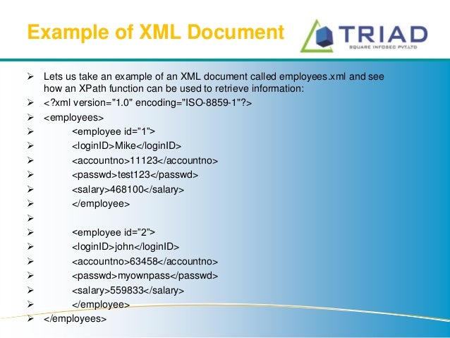 Xpath injection in XML databases