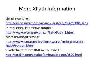 XPath Introduction | PPTX | Web Design and HTML | Internet