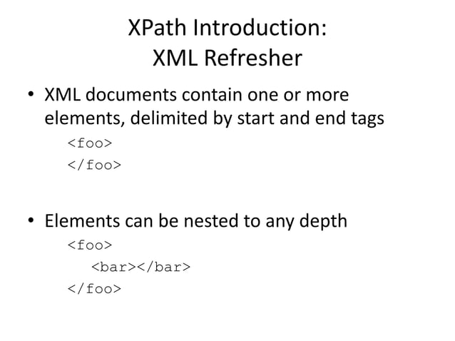 XPath Introduction | PPTX | Web Design and HTML | Internet