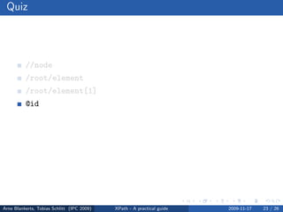 XPath - A practical guide | PPT