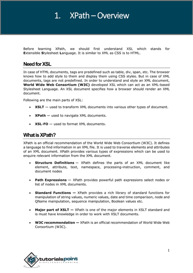 Xpath tutorial | PDF