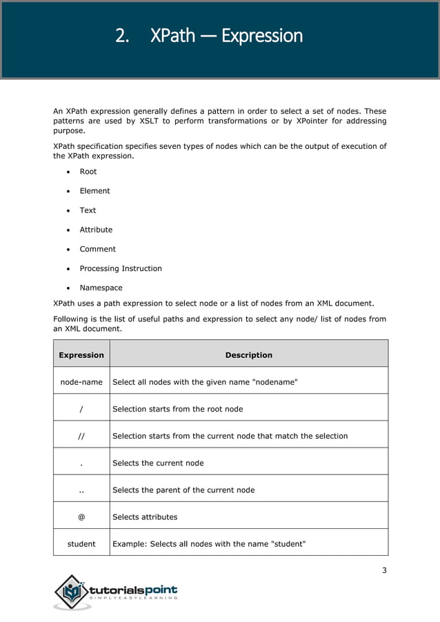 Xpath tutorial | PDF
