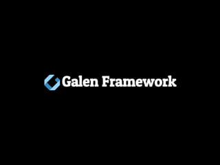 XpDays - Automated testing of responsive design (GalenFramework) | PDF