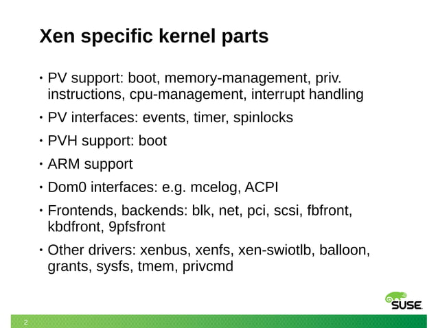 XPDDS17: Recent and Ongoing Xen Related Work in the Linux Kernel ...