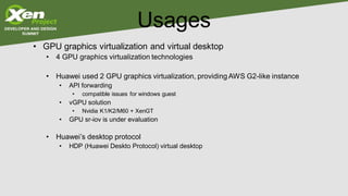 XPDDS17: Virtualization at Huawei: Usage, Value-add and Challenges - Jinsong Liu, Huawei | PPT