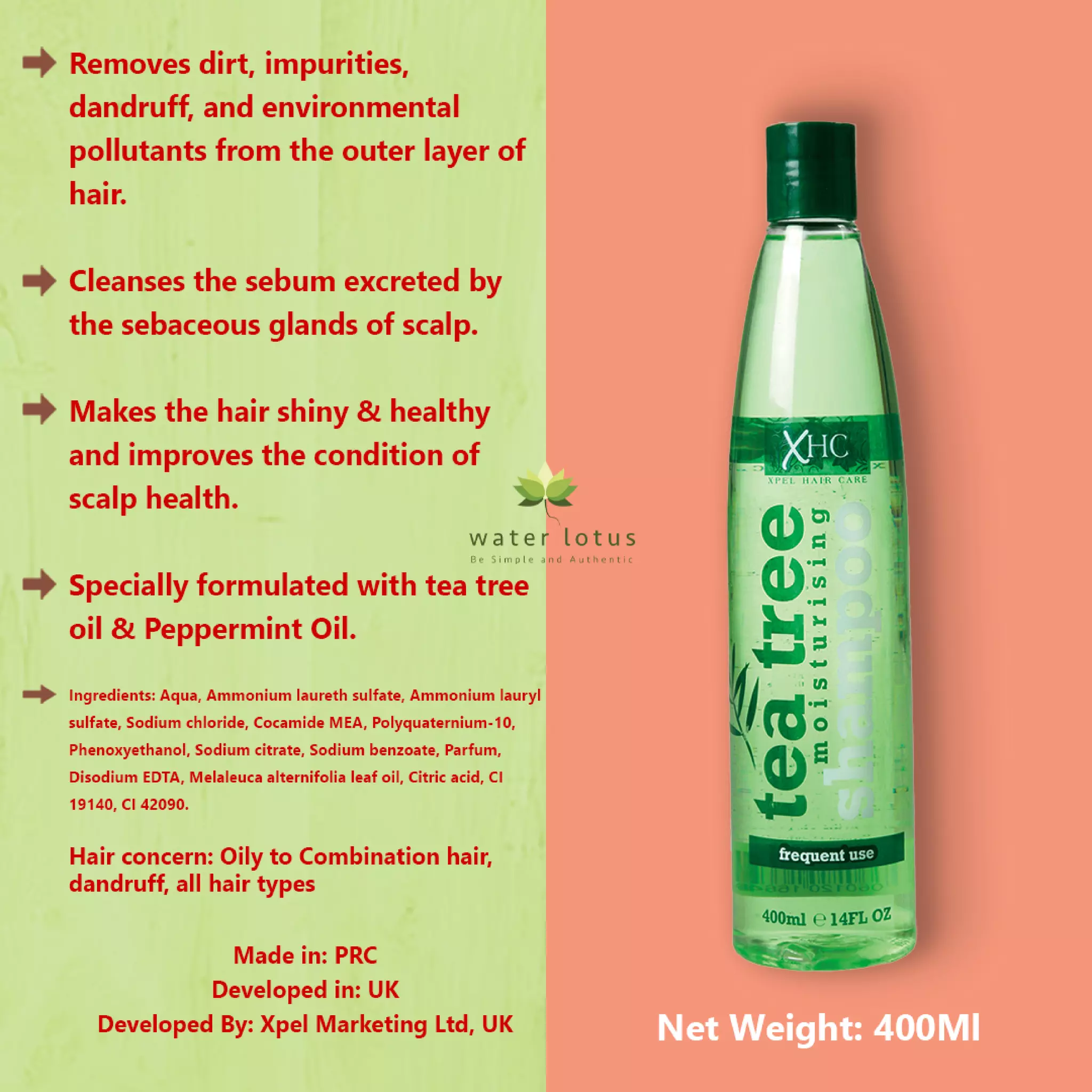 Xpel Tea Tree Shampoo | PDF | Hair Care | Beauty