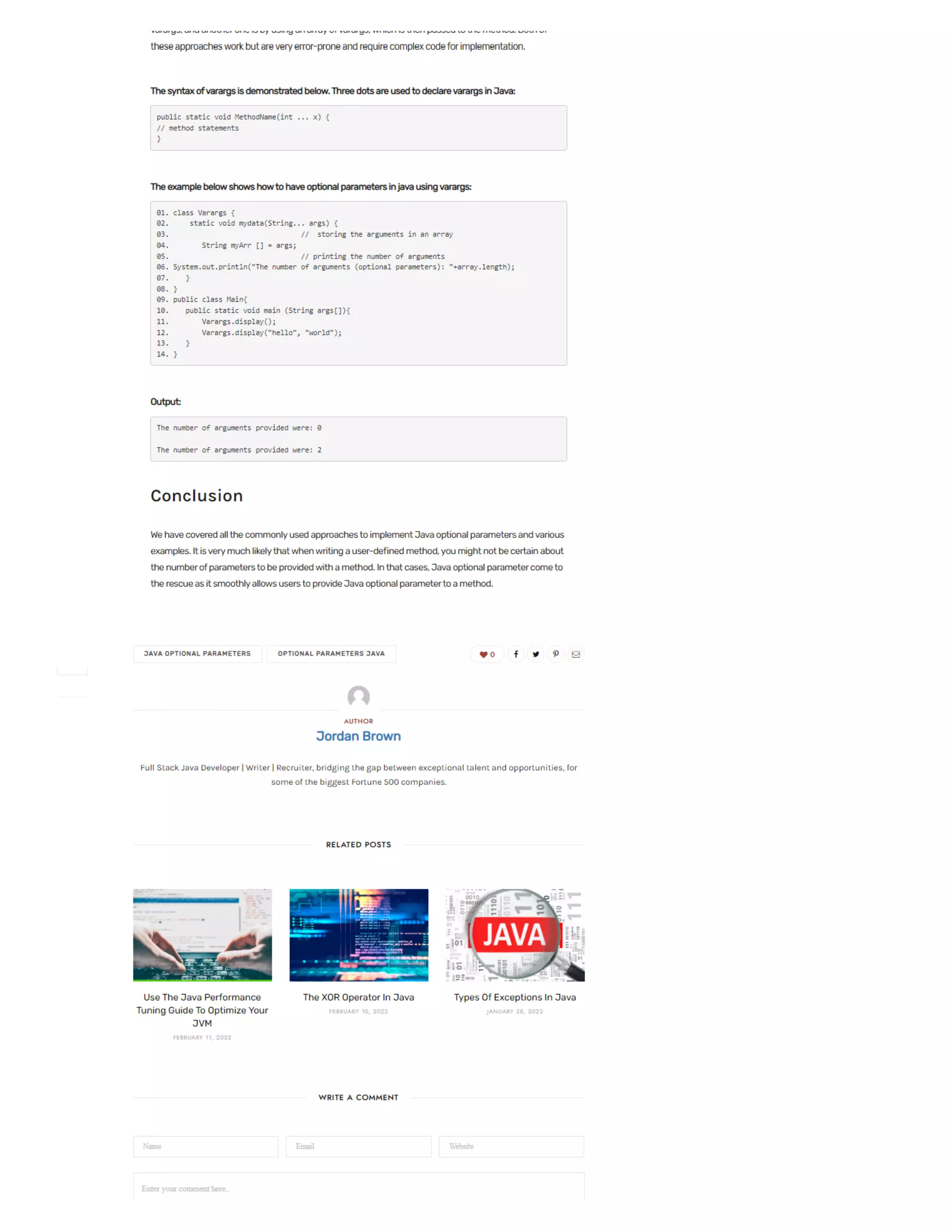 Optional Parameters In Java: Common Strategies and Approaches | PDF