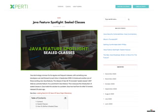 Java Feature Spotlight: Sealed Classes | PDF | Web Development | Internet