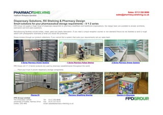 X Pharmacy Drawer Series Brochure | PDF