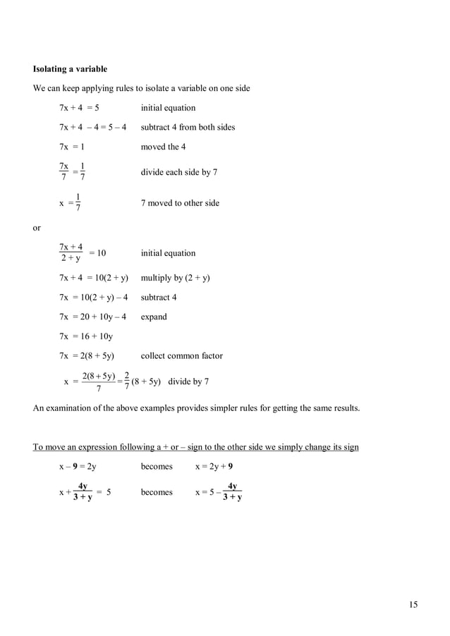 Mathematics for Chemistry Workbook | PDF