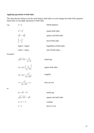 Mathematics for Chemistry Workbook | PDF