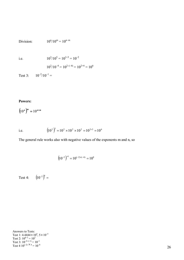 Mathematics for Chemistry Workbook | PDF