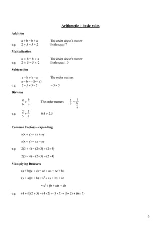 Mathematics for Chemistry Workbook | PDF